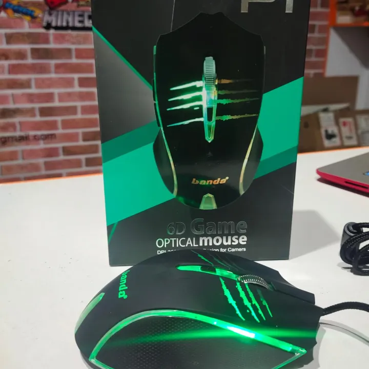 Banda P1 Wired Gaming Mouse 6 Buttons RGB 3600DPI 6D Optical USB Mouse | Daraz.pk