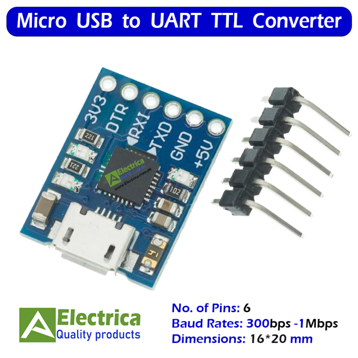 MICRO USB to UART TTL Converter 6-Pin Serial Converter Programmer CJMCU CP2102 UART STC Replace ...