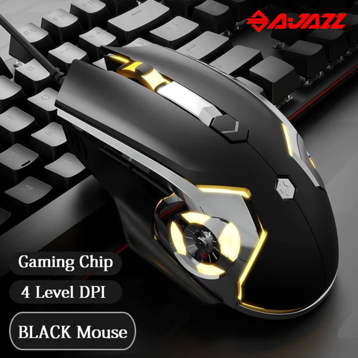 Ajazz AJ120 Wired Gaming Mouse Programmable 6 Buttons - RGB Backlit ...