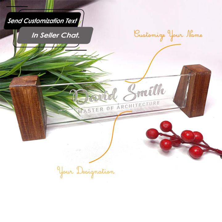 Acrylic Triangle Desk Name plate, Officer Name Plate, Gift Item ...