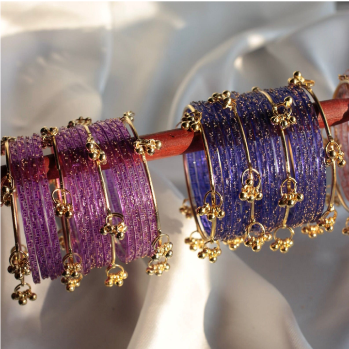 Colorful Kashmiri Bangles Set–Rainbow Glass Chooriyan for Girls & Women ...