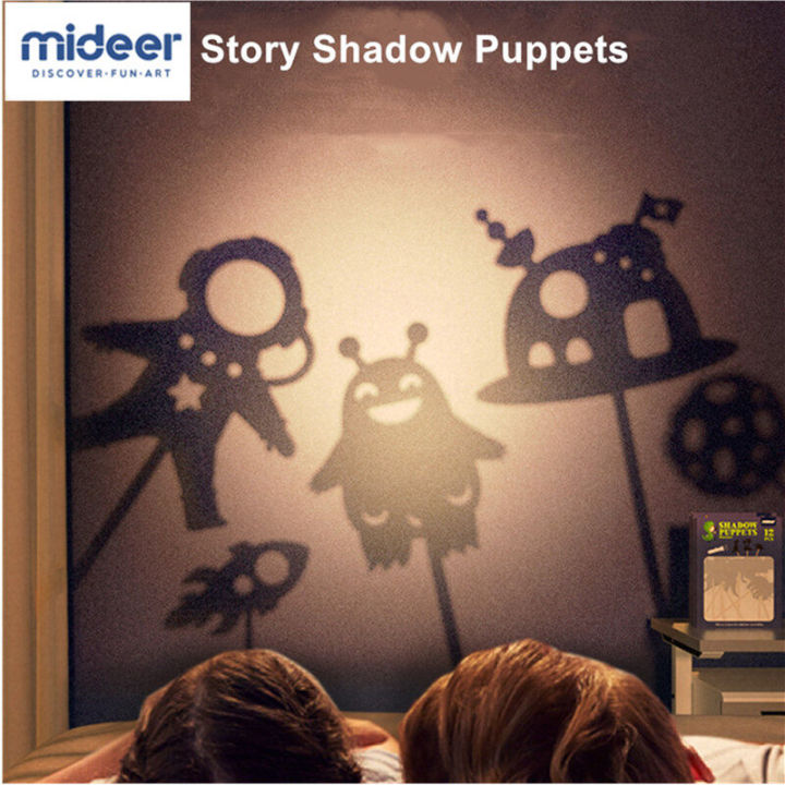 【Rongcai】 Mideer Kids Fairy Tale Story Shadow Puppets 12Pcs Night-Time ...