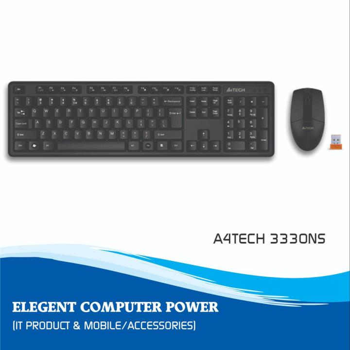 A4TECH 3330NS Wireless Mouse & Keyborad Set | Daraz.pk