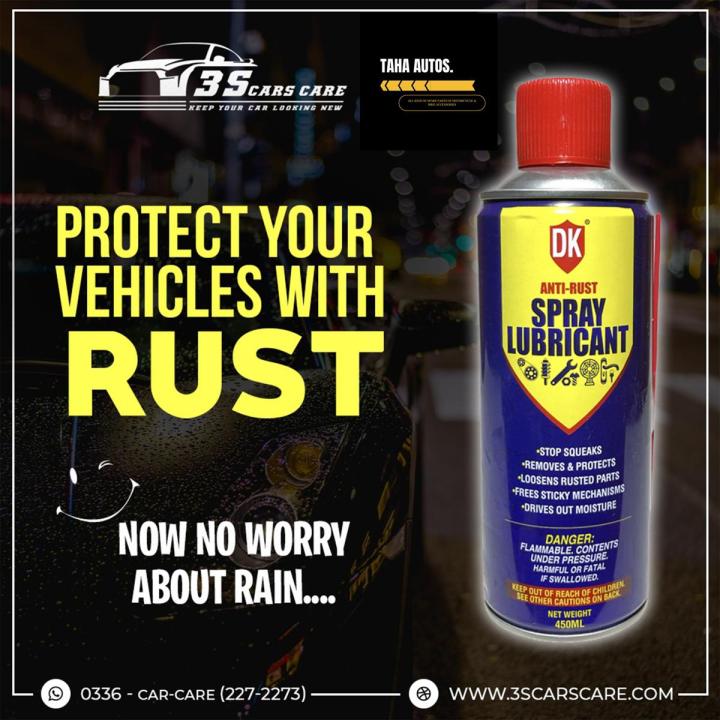 DK Anti De-Rust Spray Lubricant For Car and House hold - 450Ml | Daraz.pk