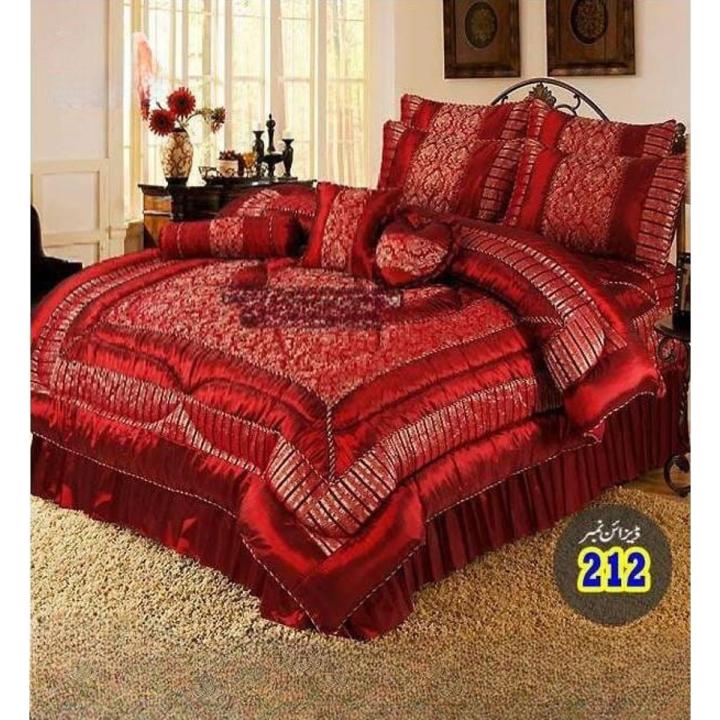 The Royal Bedding Fancy Bridal Bed Sheet Razai Set 9Pcs Daraz.pk