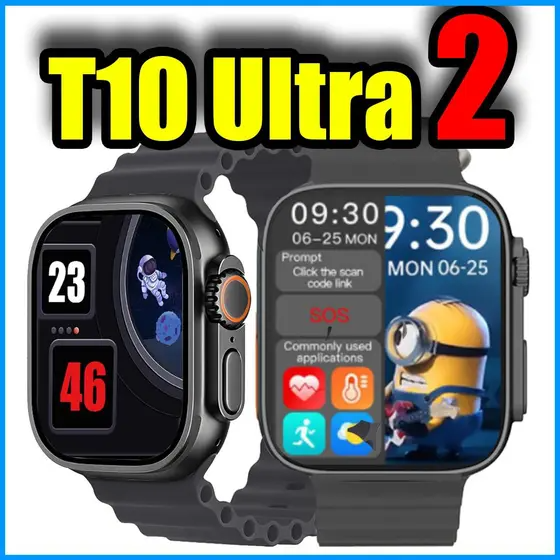 T10 Ultra 2 Smart Watch Ultra 2025, 4G, 450mAh, AMOLED, Fitness Tracker, Black | Daraz.pk