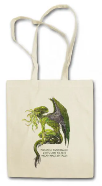 CTHULHU X SHOPPER SHOPPING BAG Wars Horror Arkham Lovecraft Miskatonic ...