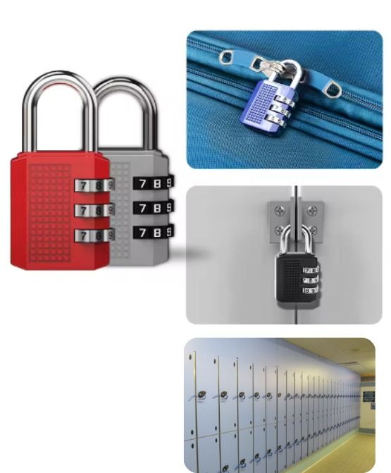 3 Digit Password Combination Lock for Suitcase, Locker, Travel Bag, Box ...