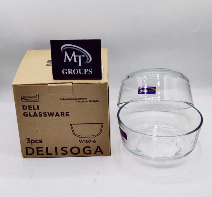 Deli glassware /5 inch bow / 3 pc box packing / gift box packing / made ...
