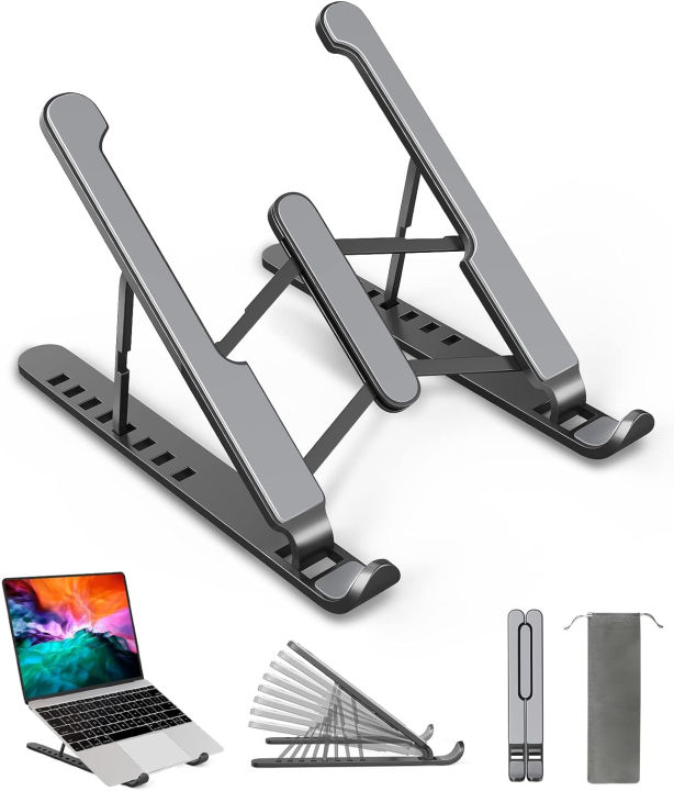 Metal Laptop Stand | Portable Aluminum Folding Adjustable Laptop Stand ...