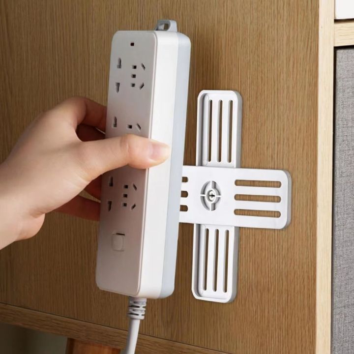 Cable Organizer Self-Adhesive Socket Holder No-Punch Wall Mount Wall ...