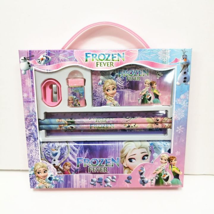 Kids 6-in-1 Stationery Set: Geometry Box, Pencils, Erasers, Sharpeners ...