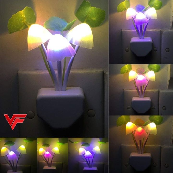 RN Automatic Sensor Light Night Color Changing Romantic Flower LED ...
