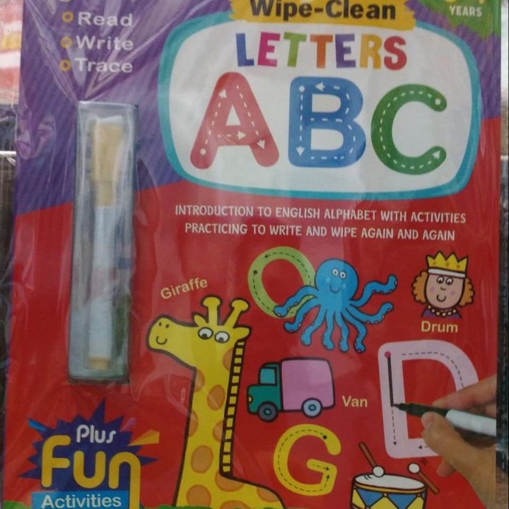 writing practice book for kids letters ABC | wipe-clean | Daraz.pk