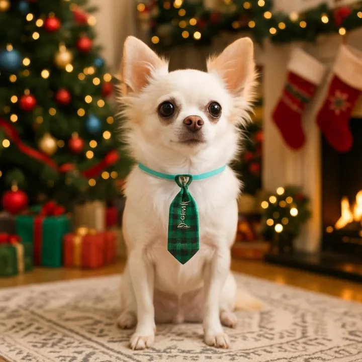 Pet Clothing Cute Christmas Dog Tie Adjustable Decorative Dog Bow Tie ...