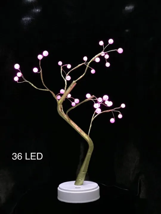 LED Cherry Blossom Tree Light with Timer - Battery Operated LED Lighted ...