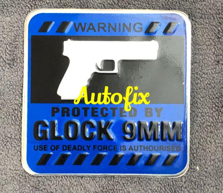 Car Styling Thin Alloy G Lock Sticker Blue n Black 3.25 Inches 01 PC ...
