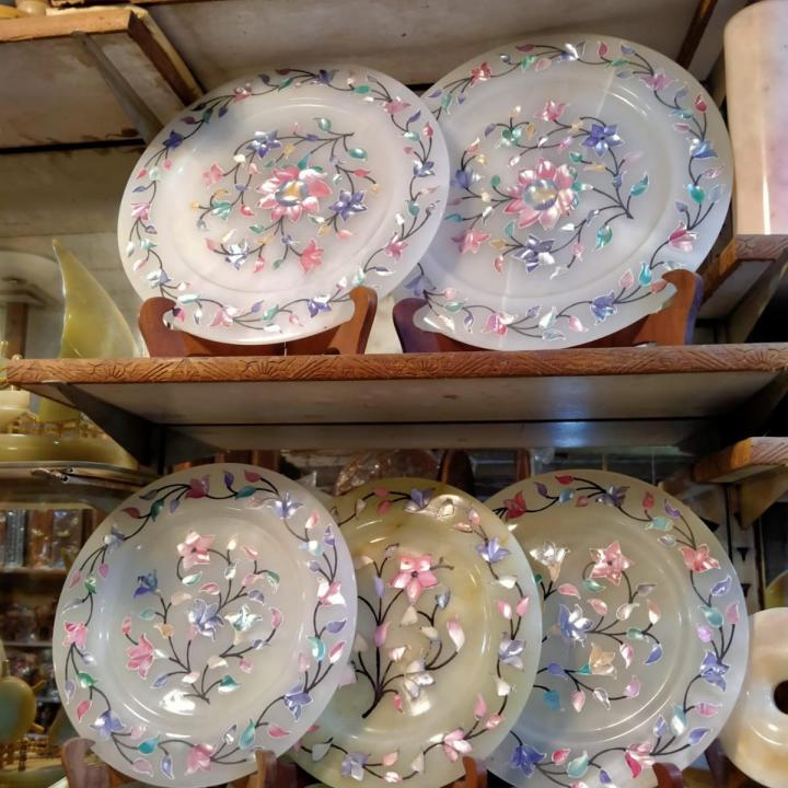 Onyx Mother of pearl Plates shell work (4 sizes) 6 & 8 & 10 and 12 ...