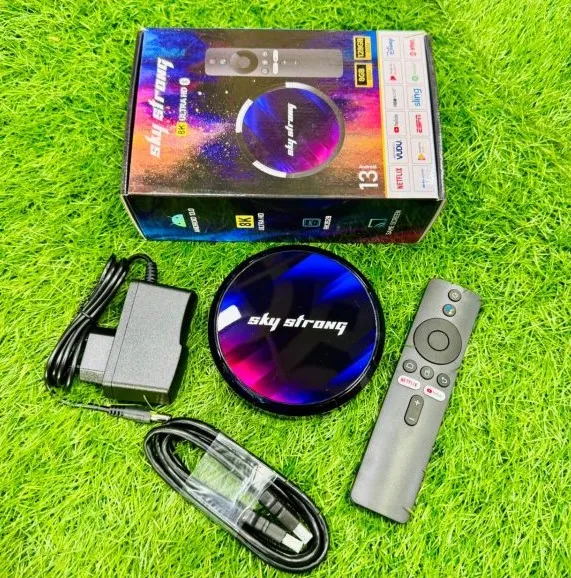 Sky Strong Smart Box Google Voice remote Original | With 1500+ Cable ...