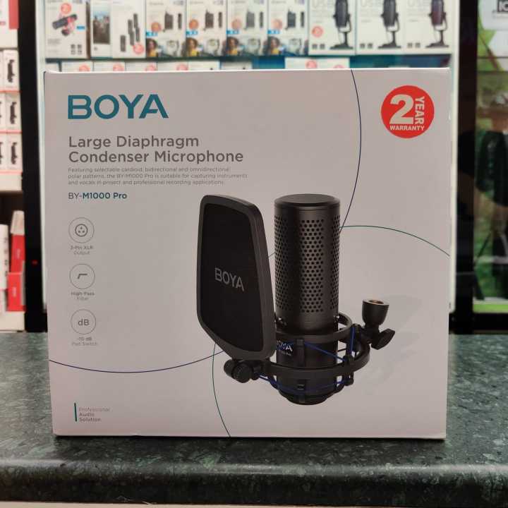 Boya BY-M1000 Pro Large-Diaphragm Condenser Microphone With 2 Year ...