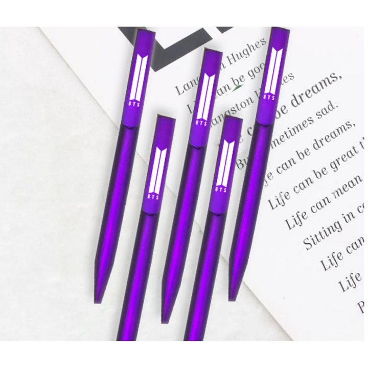BTS Pen for Army Cute Purple Pen with Mobile Holder best KPOP Fans Gift ...