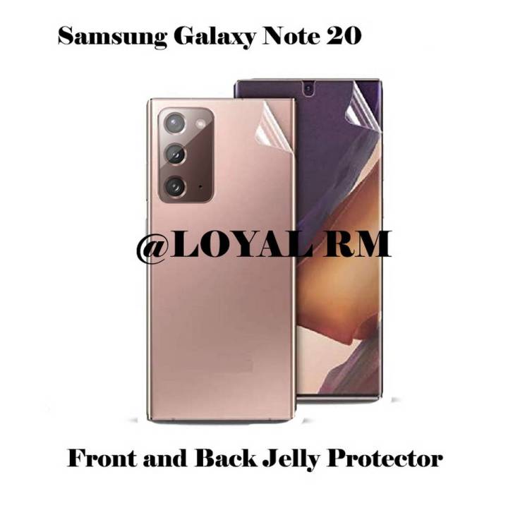 Samsung Galaxy Note 20 Front and Back Hydrogel film Jelly Protector ...