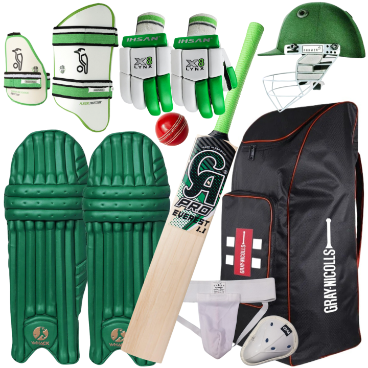 Green Edition Cricket Set with CA Original Bat - Complete Setup for ...