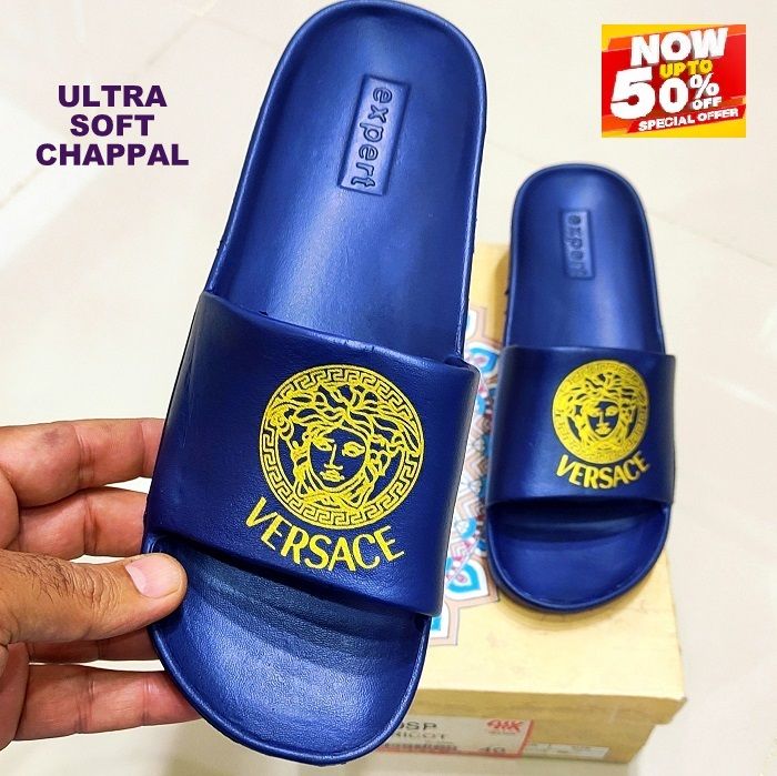 Black Blue Waterproof Soft Chappal for Men | Daraz.pk
