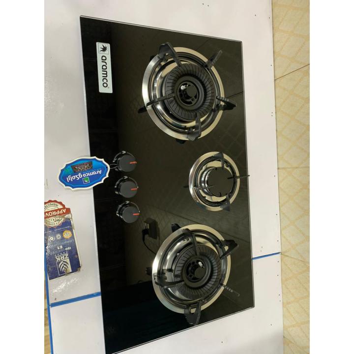 Aramco Gas Stove Glass Hoobs with Metal Nobs | Daraz.pk