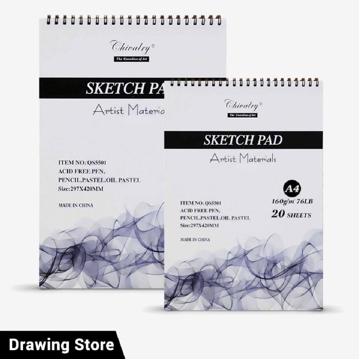 Chivalry Artist Sketch Pad For Sketch And Drawing 20 Sheets 260gsm In ...