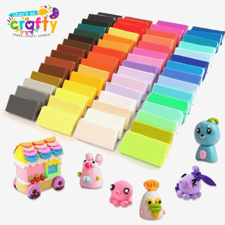 Polymer Clay Oven Bake Modeling Clay & Dough 125 Gram In Different 20 ...