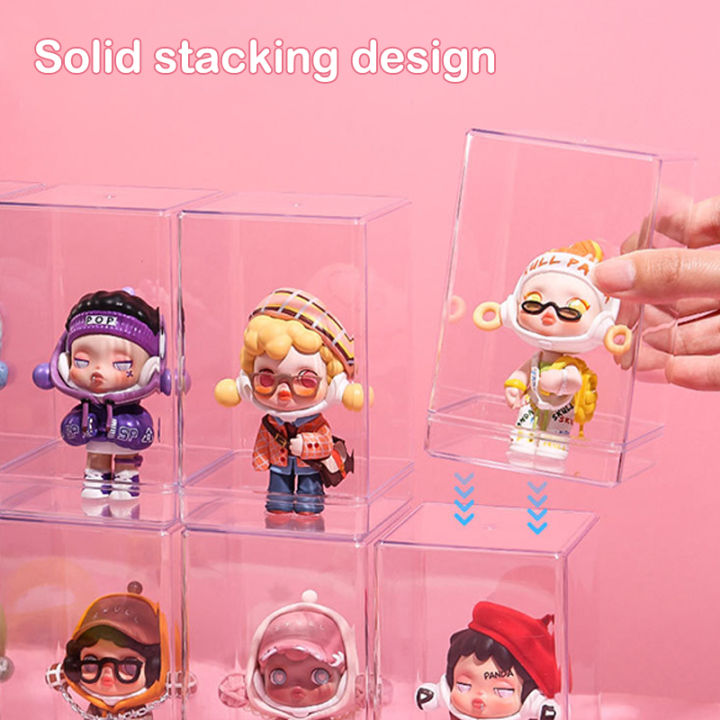 Stackable Acrylic Mystery Box Storage Display Frame Single Transparent ...