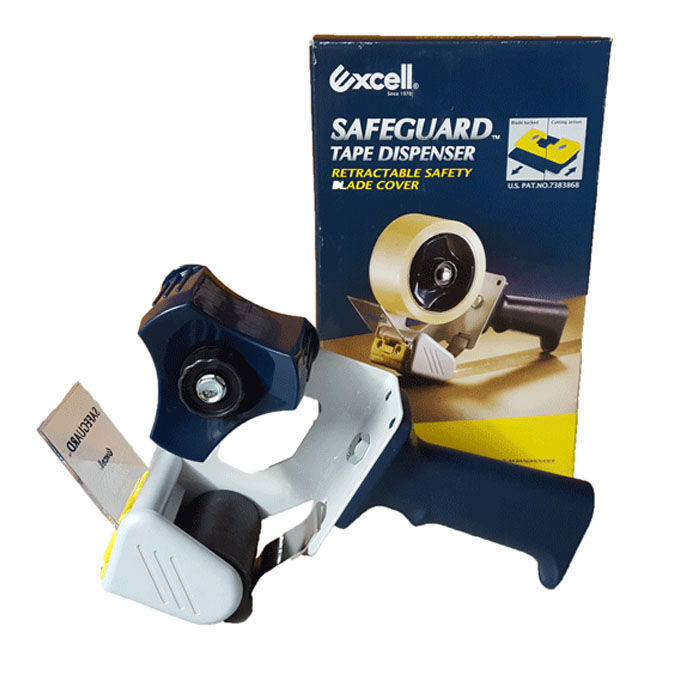 EXCELL 3-inch professional Handheld Tape Dispenser - Black & White with ...