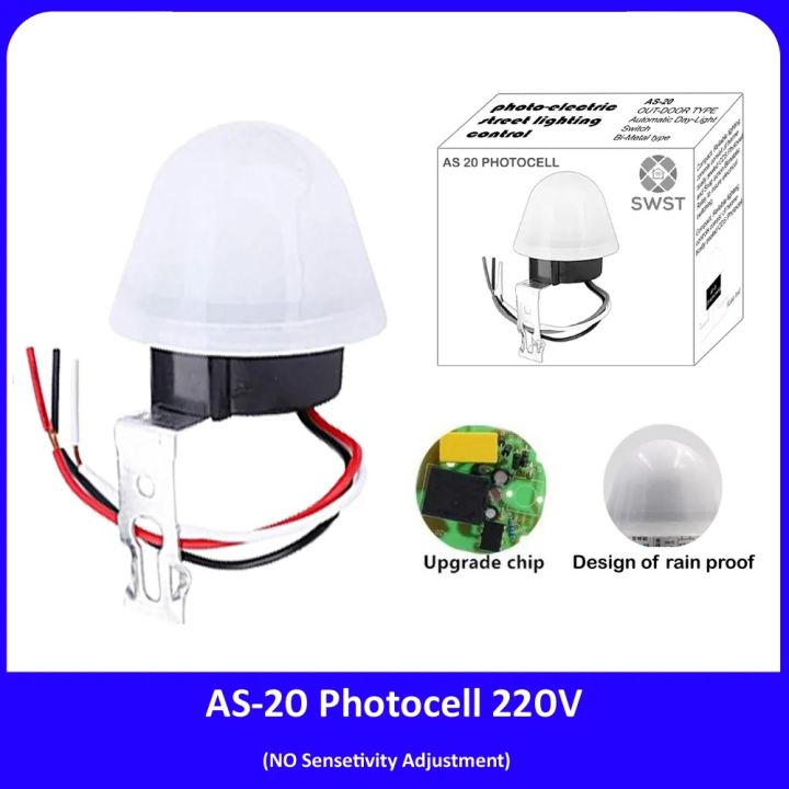 AS-20 Photocell Sensor Switch 220V | Automatic Light Control | Day ...