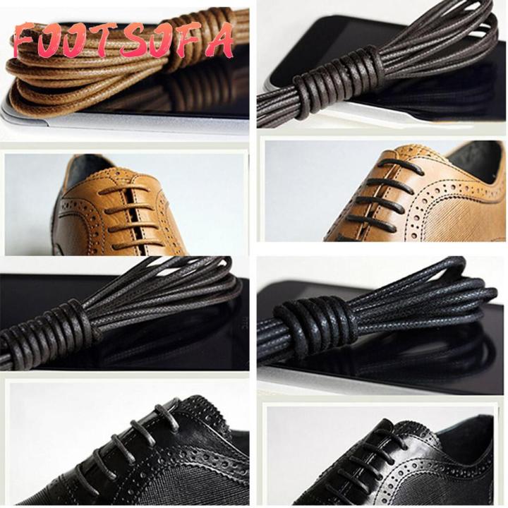 【FOOT SOFA】 Multi Color Cotton Waxed Round Cord String Dress Shoe Laces ...
