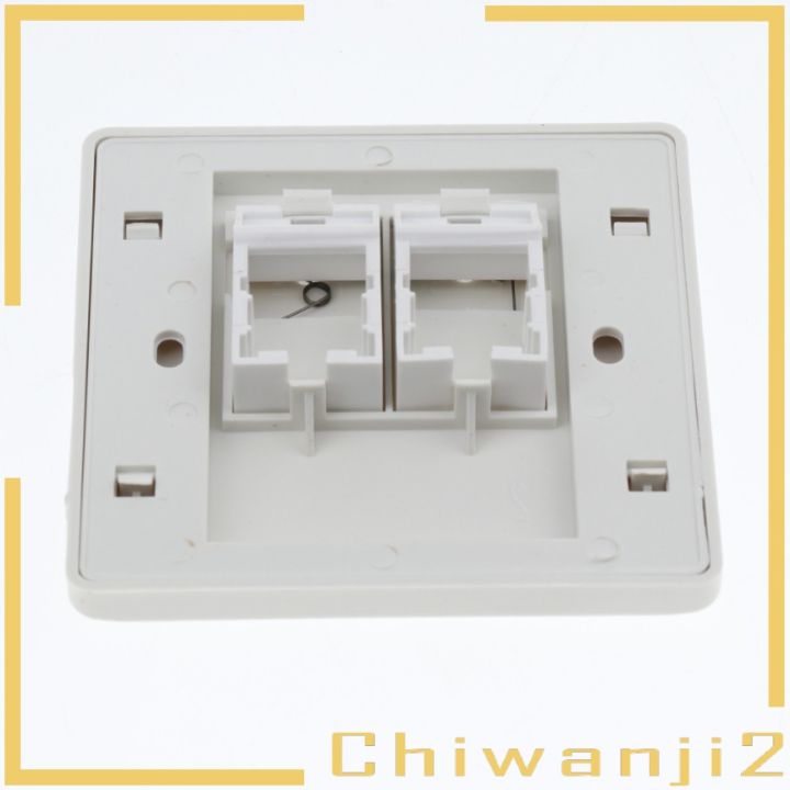 [CHIWANJI2] 2 Port Wall Outlet Face Plate 1 Way RJ45/RJ11 Network ...