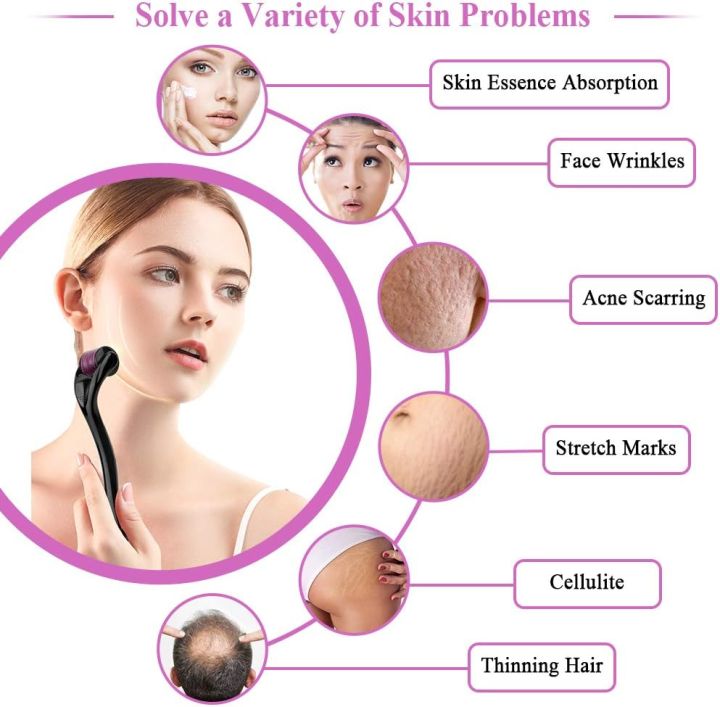 Derma Roller 0.5 Microneedle for Face Body Skin Regeneration Facial ...