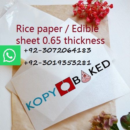 Rice food paper for picture cake and baking decoration print on donuts ...