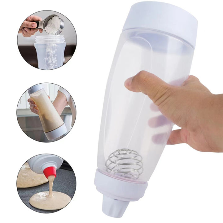 Hand Crank Muffin Batter With Blender Ball Mixing Bottle Batter ...