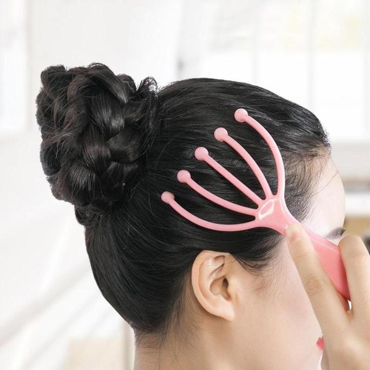 Steel ball head massager Head Massager Scalp Neck Comb Roller Five ...