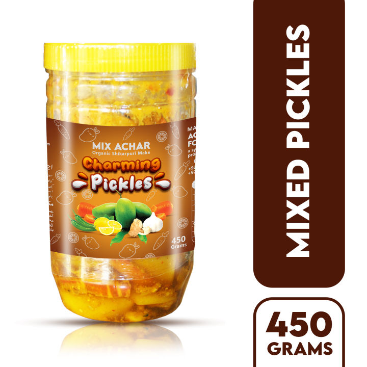 Charming Pickles, Mixed Pickle in oil, 450 Grams, Mix Achar in oil, Mix ...