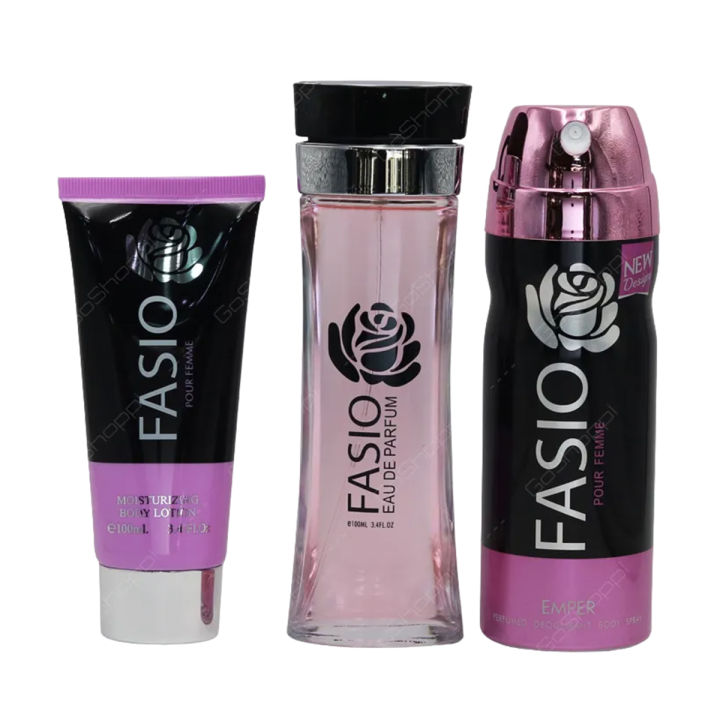 EMPER Gift SET FASIO WOMEN GIFT SET 3PCS | Daraz.pk