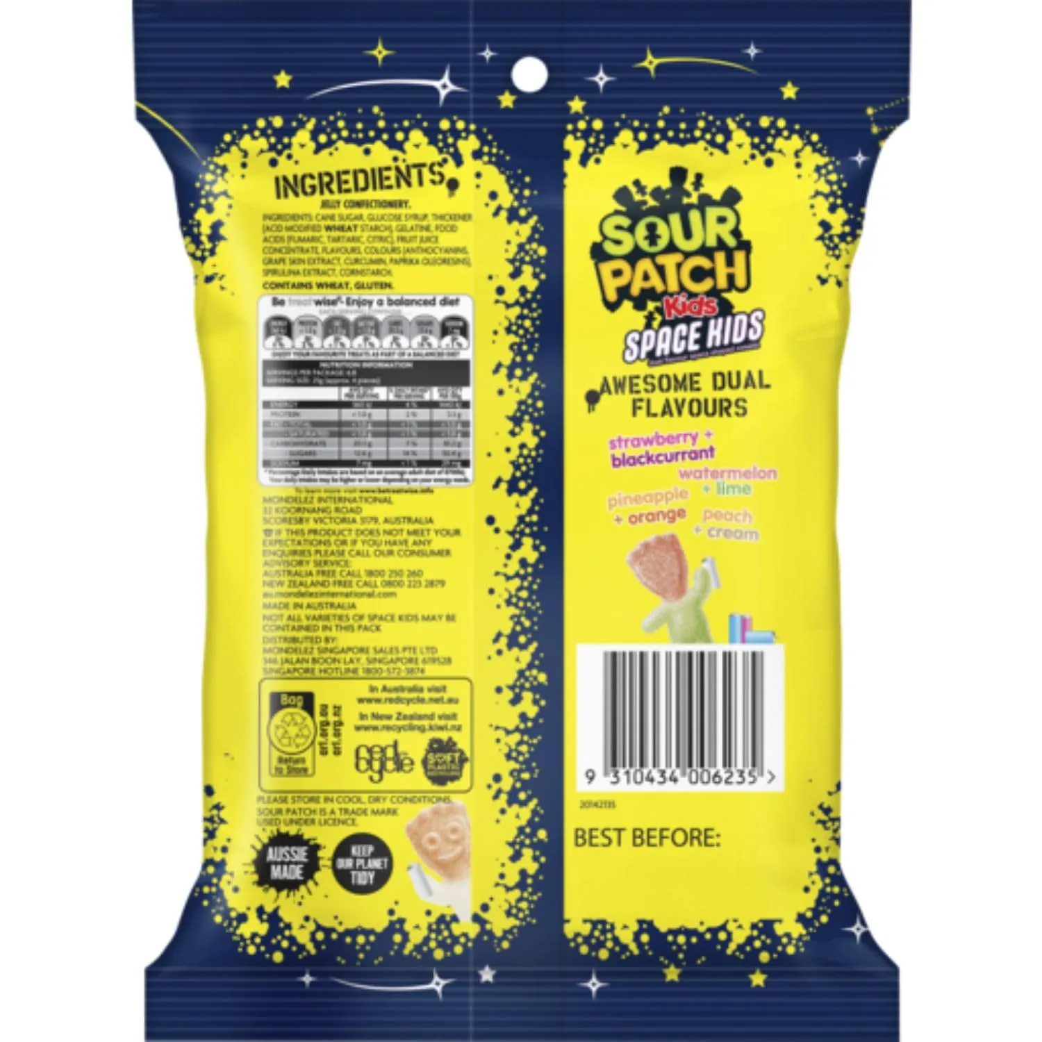 CANDIES | SOUR PATCH KIDS SPACE KIDS DUAL FLAVOR SPACE SHAPED SWEETS ...