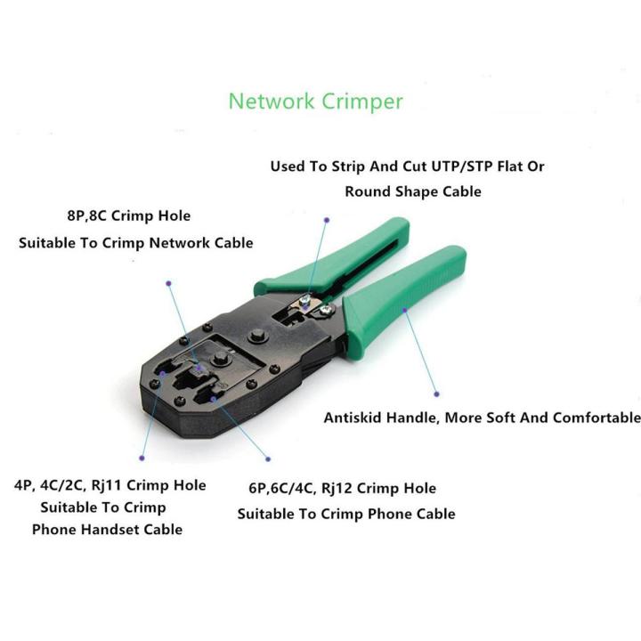RJ45 RJ11 RJ12 CAT5 CAT5e Portable LAN Network Tool Kit Utp Cable ...