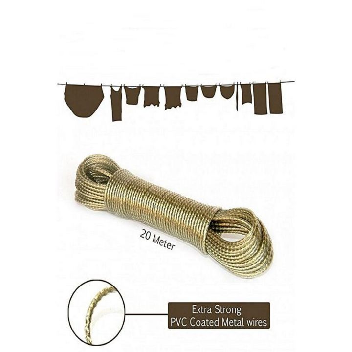 Pvc Coated Clothesline Rope Wet Cloth Laundry Rope | Daraz.pk