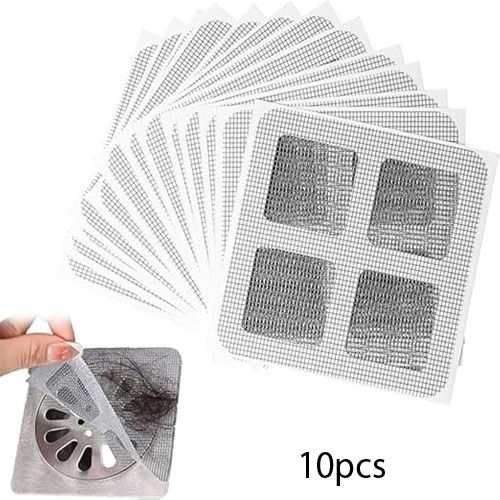 10Pcs Disposable Shower Drain Cover Drainage Sticker Drain Guard Mesh ...