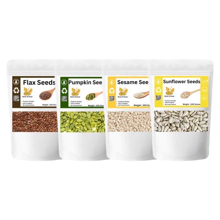 Seed Cycle For PCOS Kit 100 grams each |Flax | Pumpkin | Sesame ...