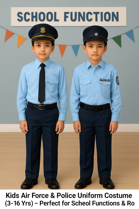 "Kids Role Play Uniform – Air Force & Poli Dress for School Events (3 ...