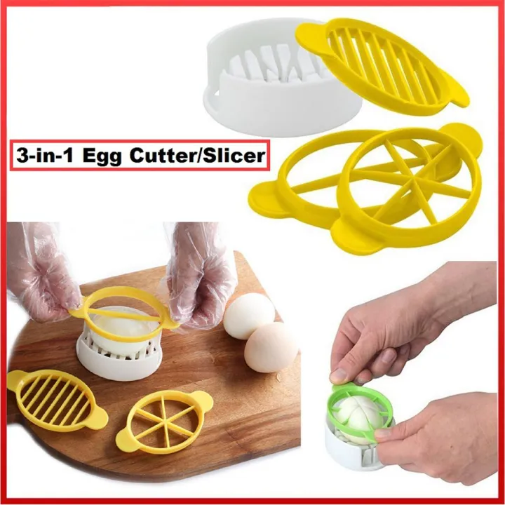 3 in1 Kitchen Tool Egg Cutter Slicer Chopper for Boiled Egg | Daraz.pk