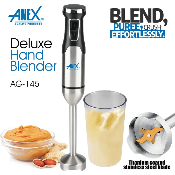 Anex AG-145 Deluxe Hand Blender with Titanium Blades - 1000 watts ...
